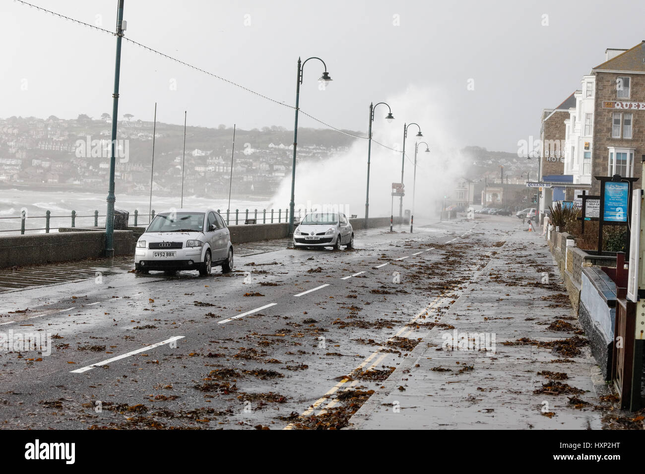 Wave penzance destruction weather hi-res stock photography and images ...