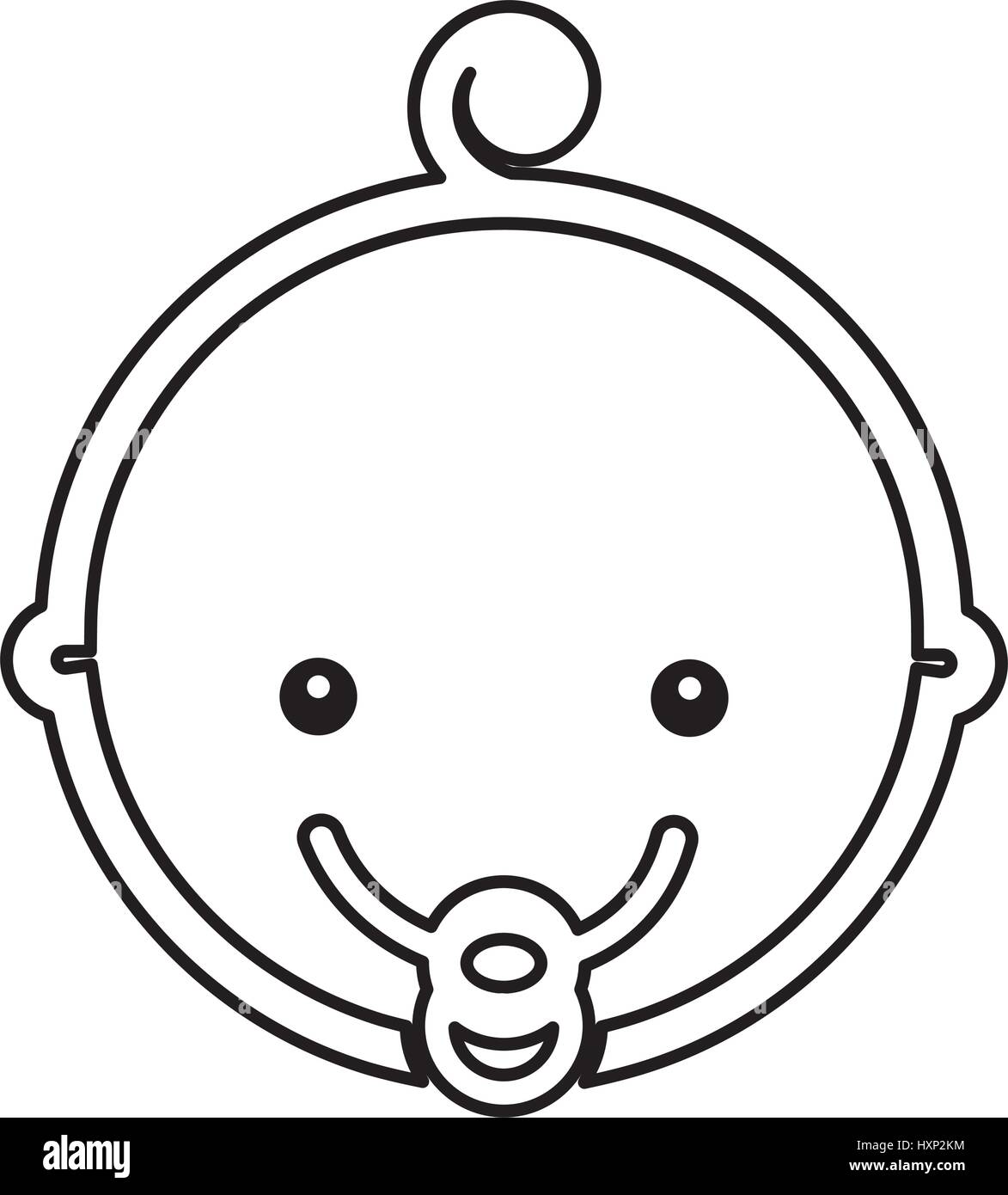 cute baby head icon Stock Vector Image & Art - Alamy
