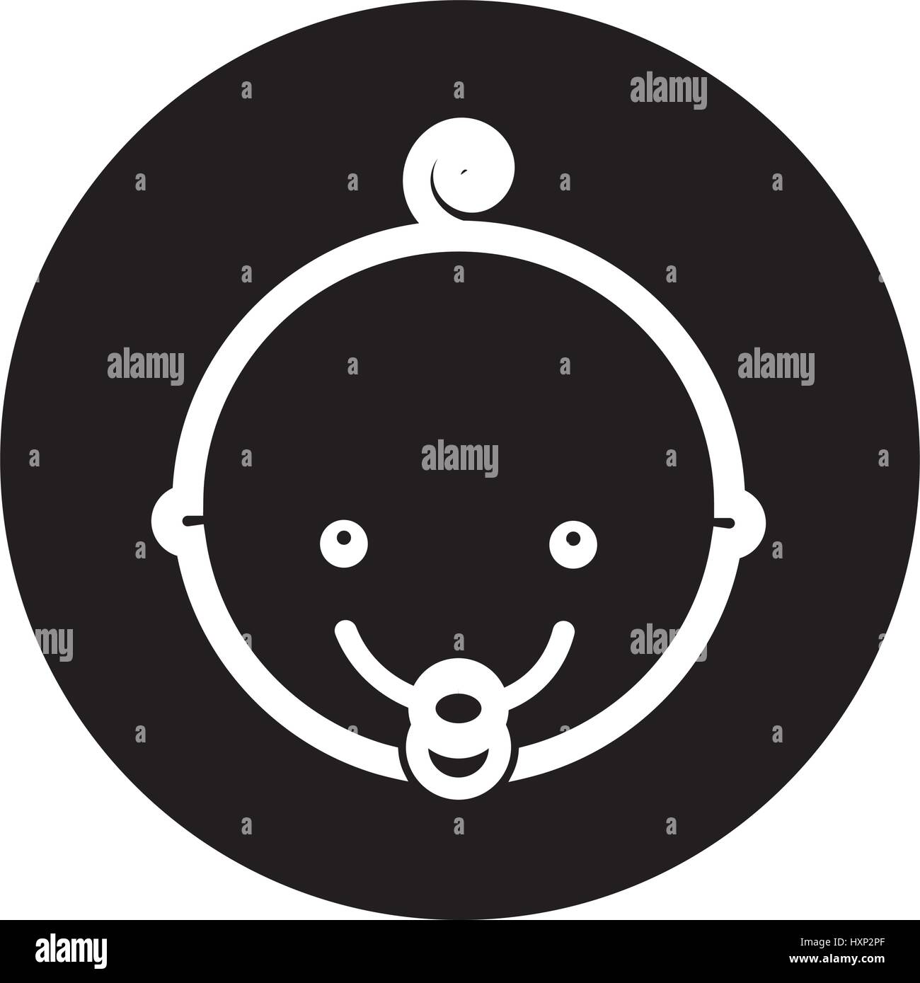 cute baby head icon Stock Vector Image & Art - Alamy