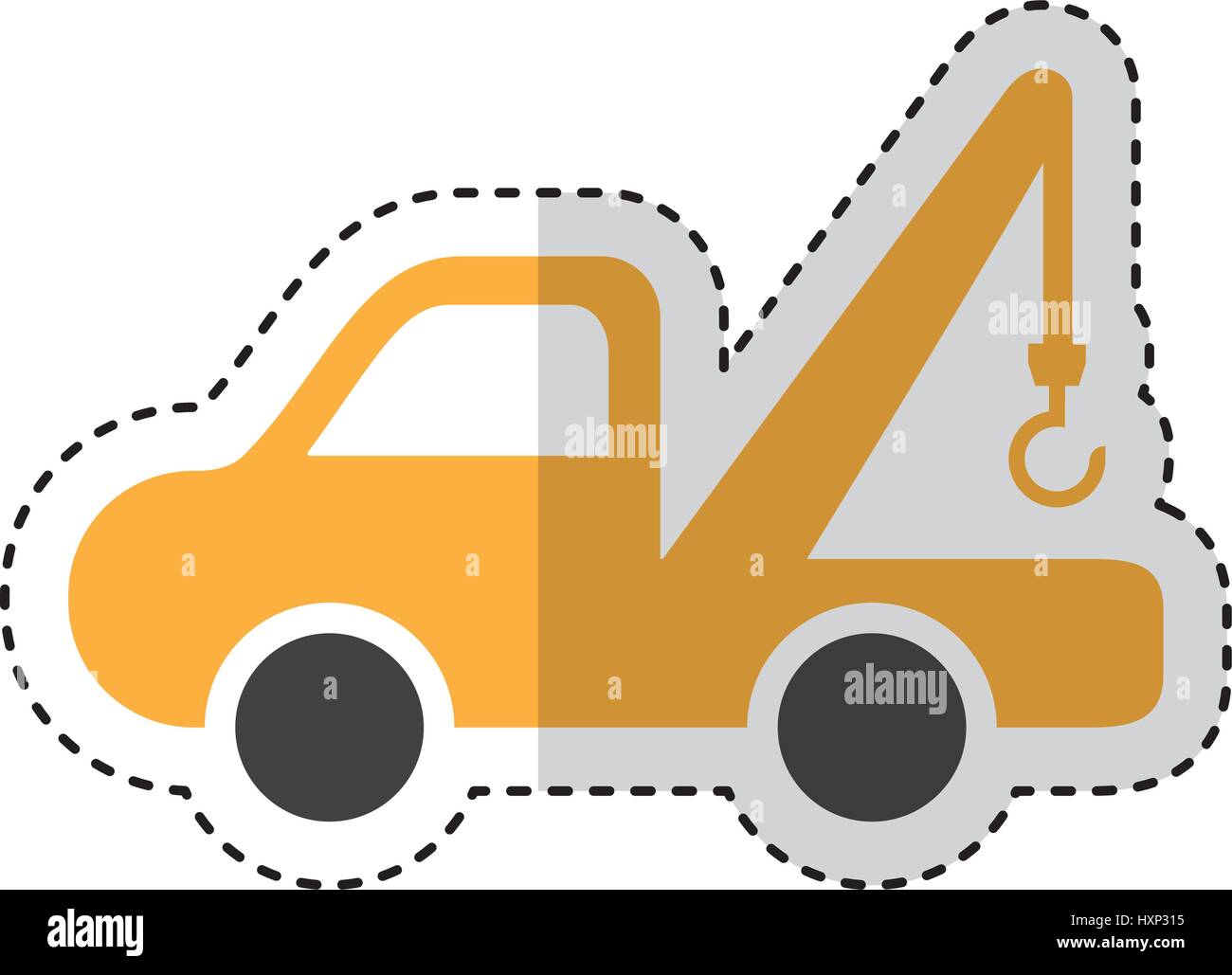 Truck crane driver Stock Vector Images - Alamy