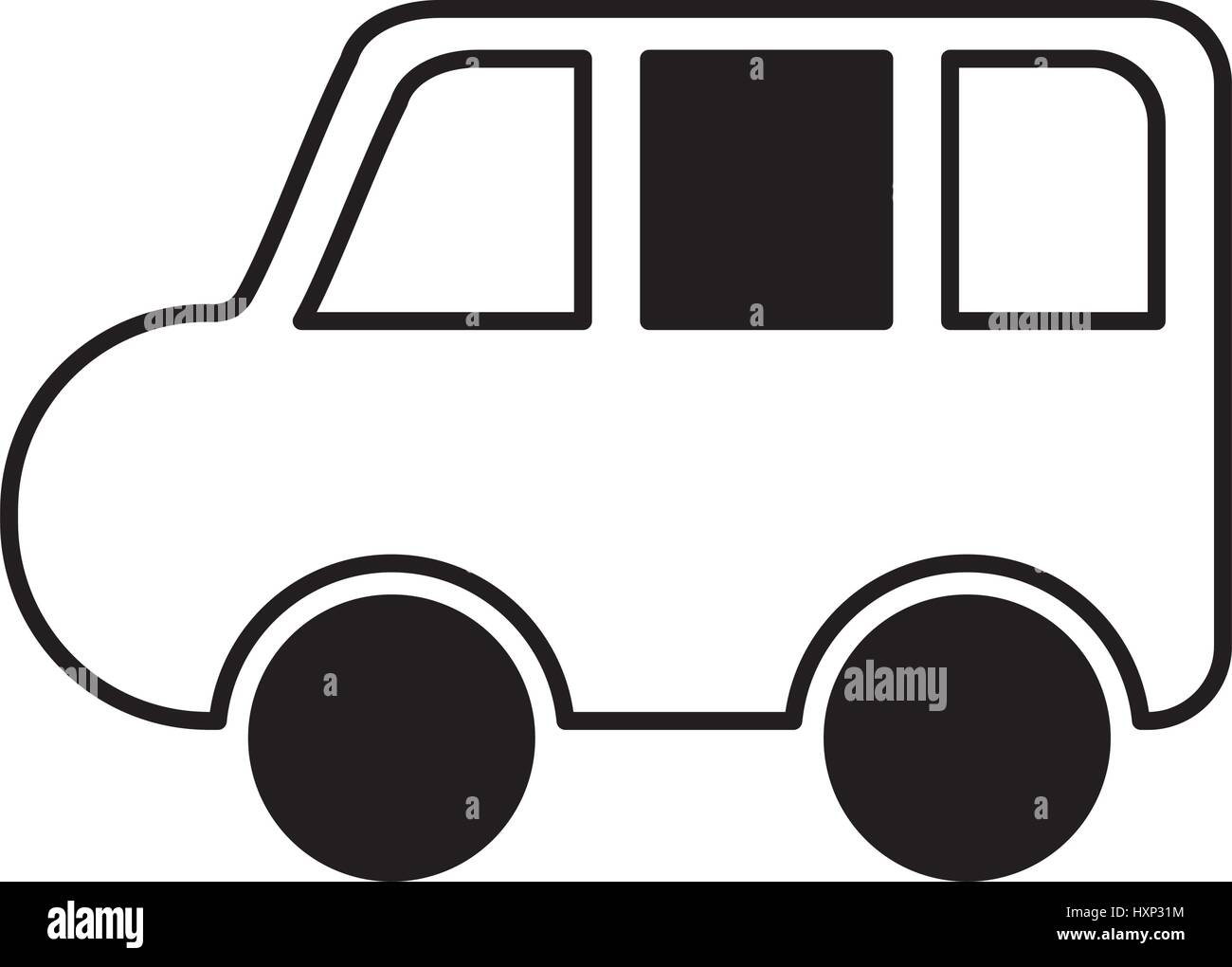 Transit van isolated Stock Vector Images - Alamy