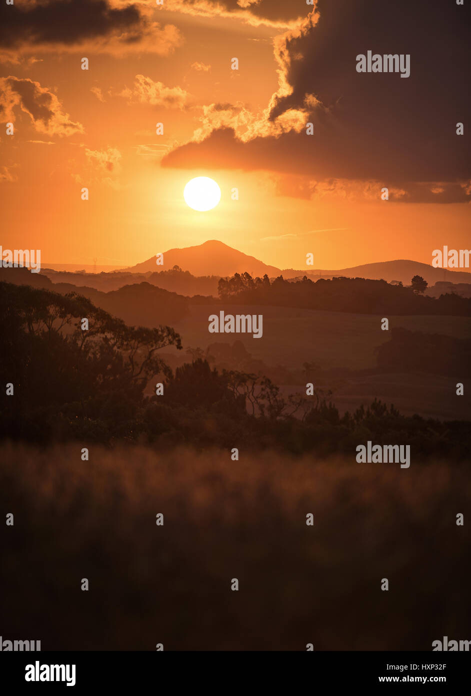 Sunset in Campo Magro. Campo Magro, in the Metropolitan Region of ...