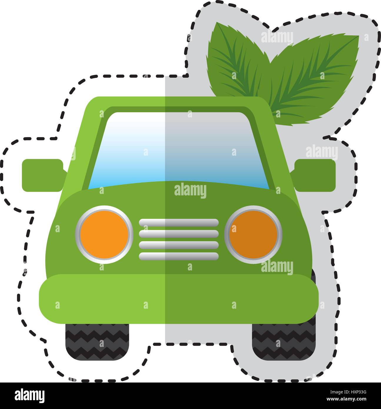 car with leafs icon Stock Vector Image & Art - Alamy