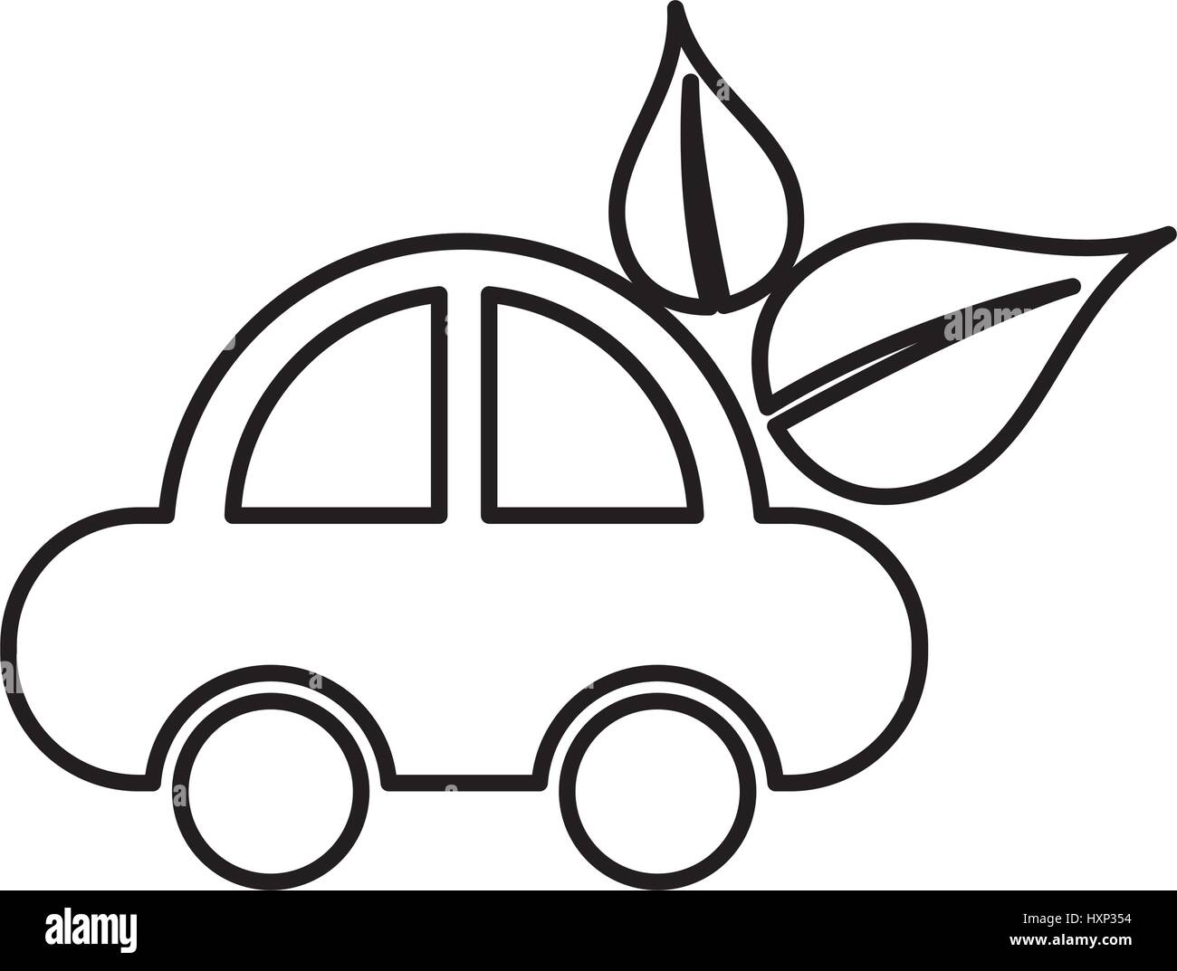 car with leafs icon Stock Vector Image & Art - Alamy