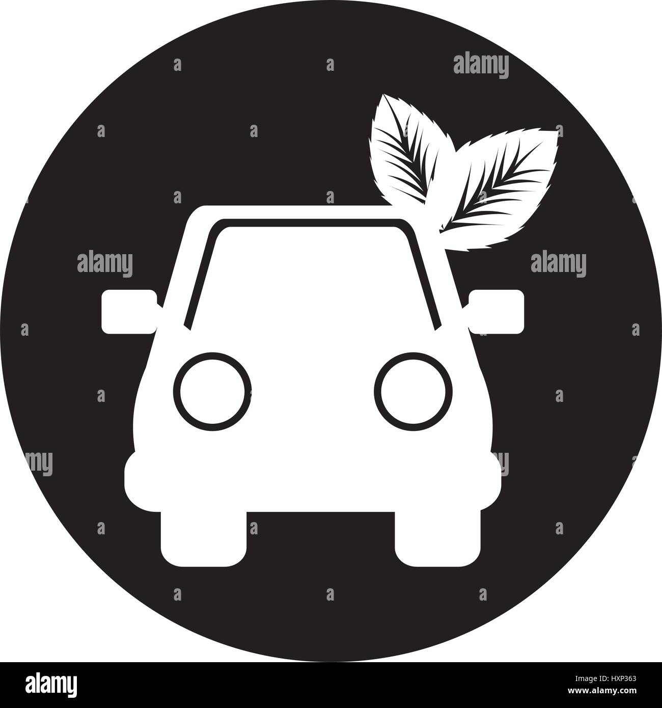 car with leafs icon Stock Vector Image & Art - Alamy