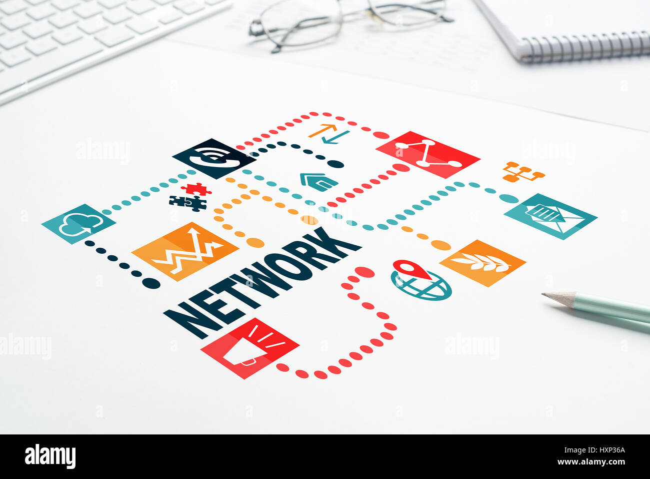 Network media background Stock Photo - Alamy