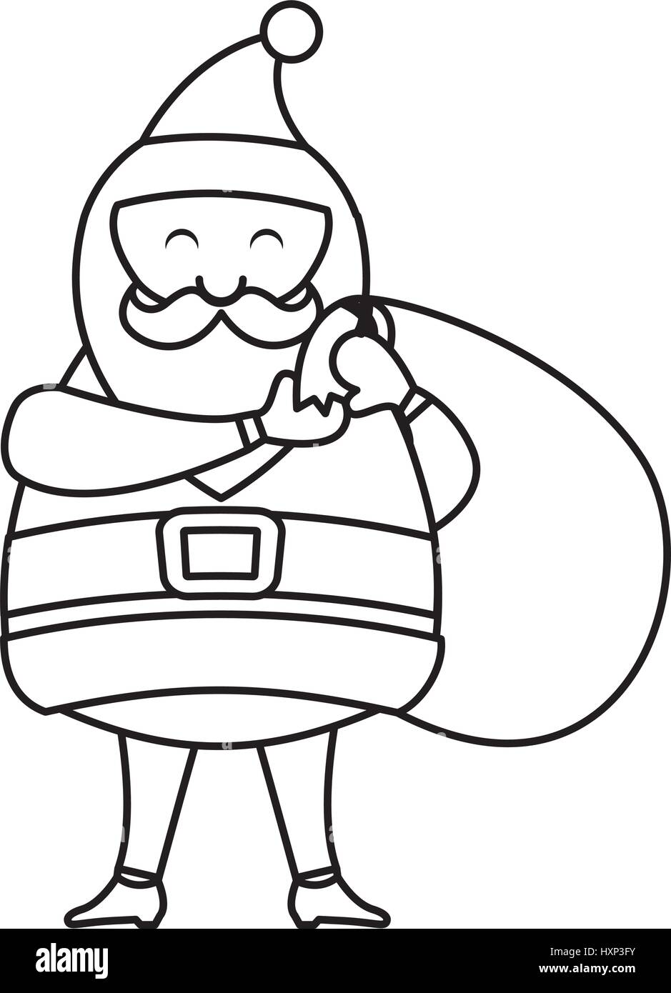 Image christmas gifts santa Black and White Stock Photos & Images - Alamy