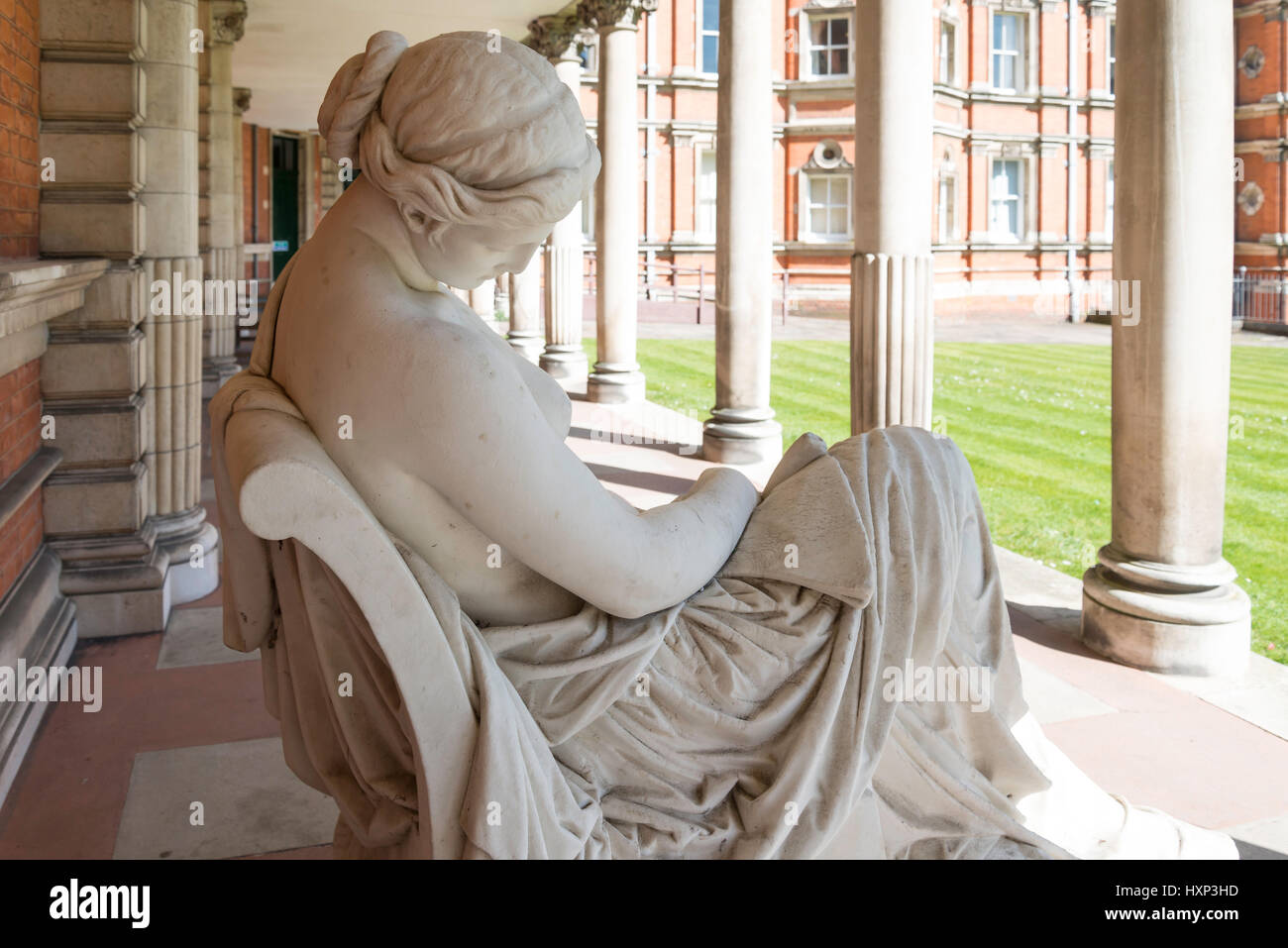 Statue of Erinna in North Quadrangle, Founder's Building, Royal ...
