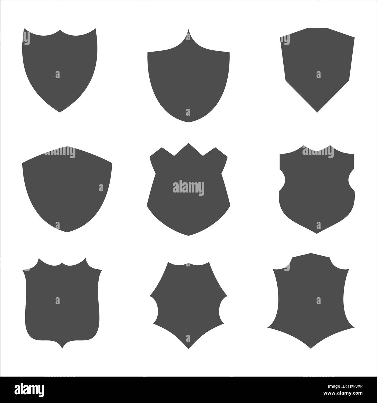 Shield icon set Stock Vector Image & Art - Alamy