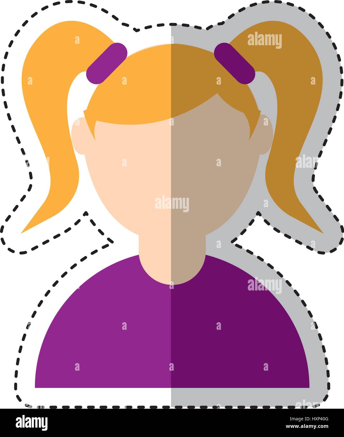 little girl character icon Stock Vector Image & Art - Alamy