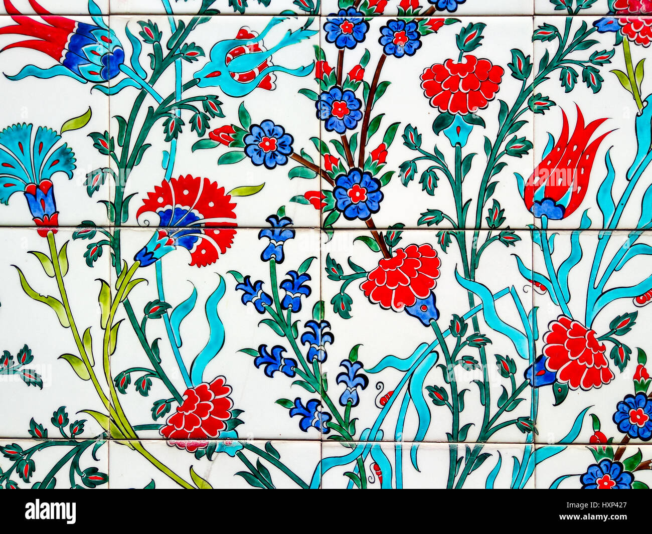 Closeup to Many Kind of Flowers Screen on Floor Tile Background Stock ...