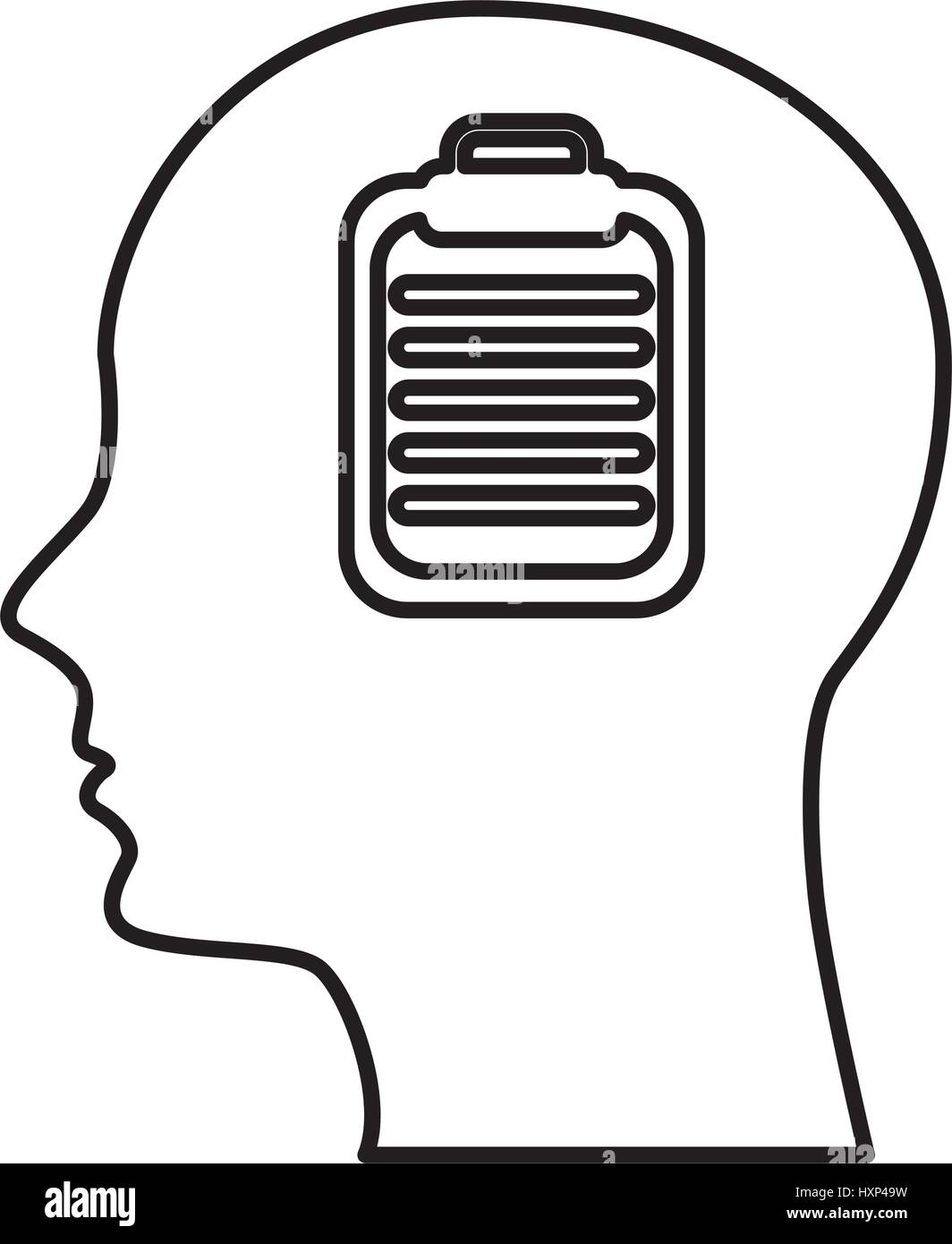 human profile with order medical Stock Vector Image & Art - Alamy