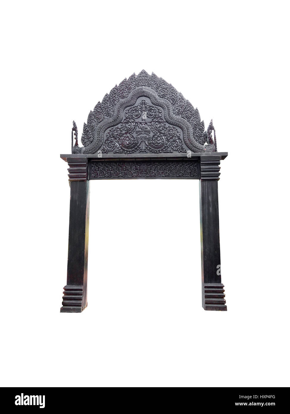 Beautiful Entrance in Cambodian/ Khmer Tradition, Isolated Stock Photo ...