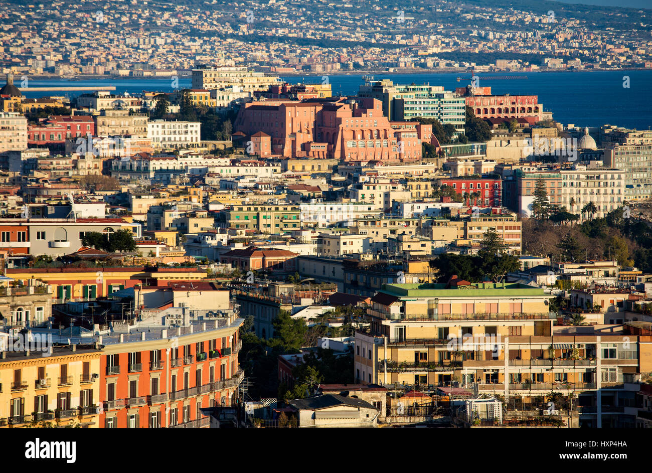 Aerial winter view of Naples historical center Stock Photo - Alamy