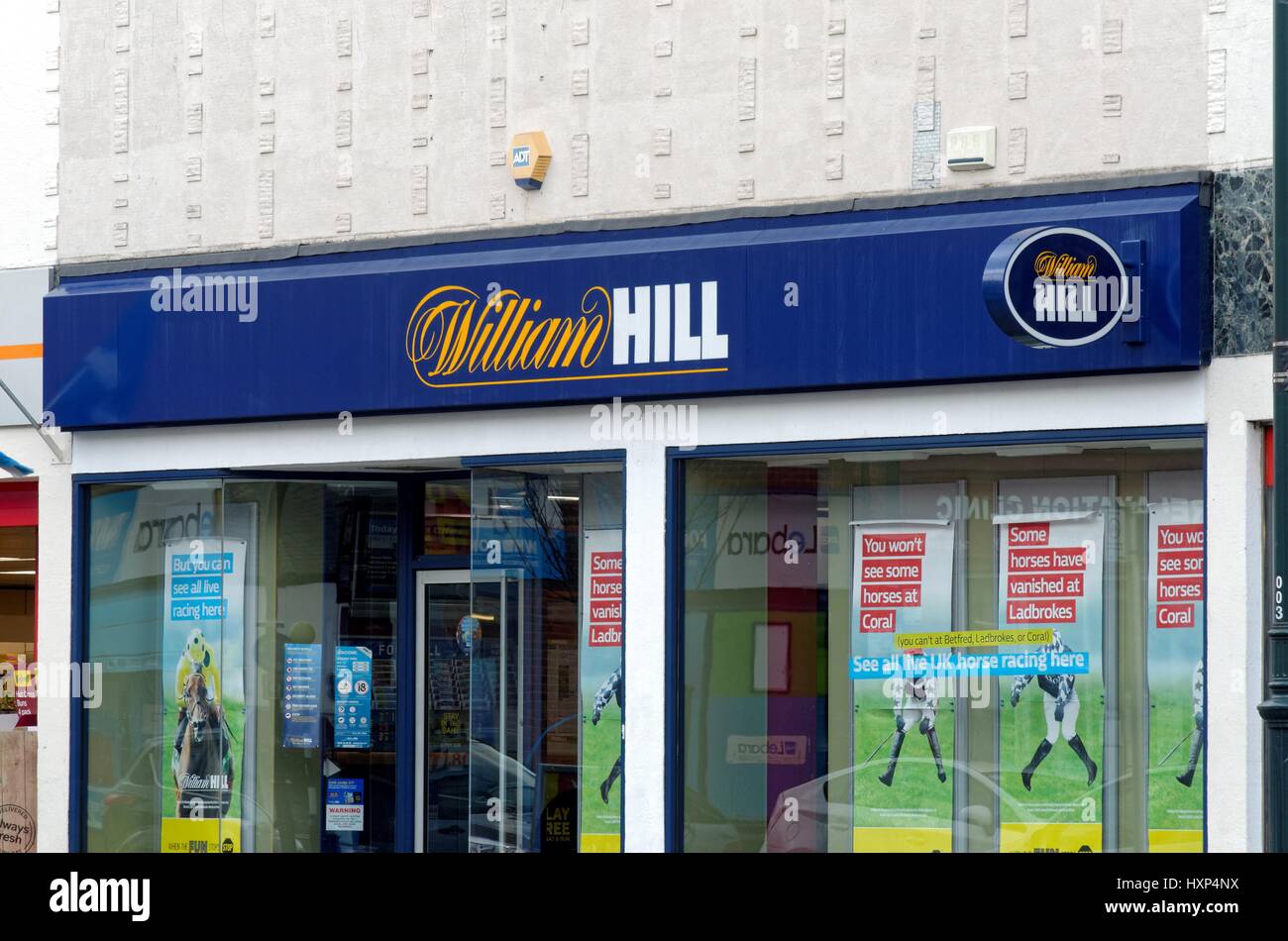 Exterior of William Hill betting shop on Whitton high street west ...