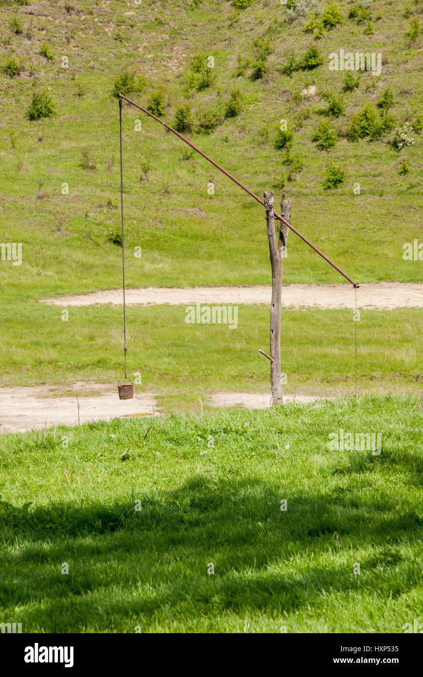 Buzau, Romania rural landscape with blue sky - Summer time in country ...