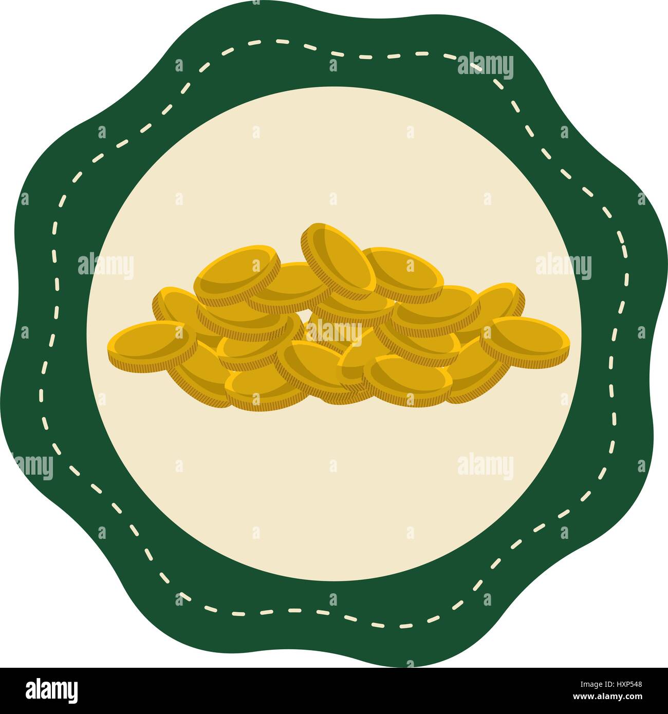 sticker gold metal coins Stock Vector Image & Art - Alamy