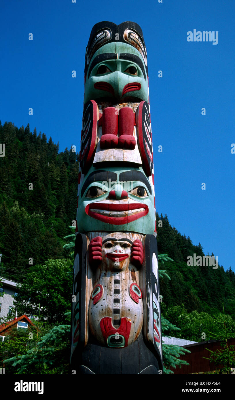 Totem Pole in Ketchikan, Alaska Stock Photo - Alamy