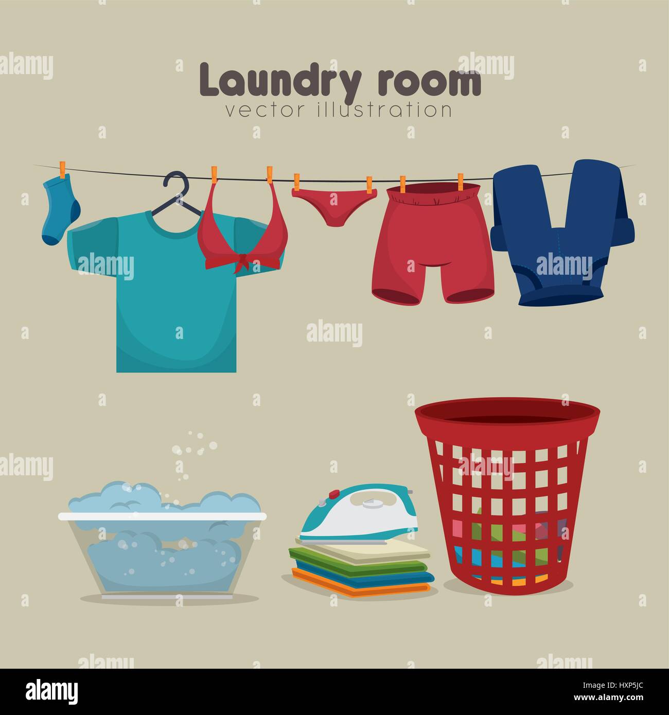 laundry service concept design Stock Vector Image & Art - Alamy