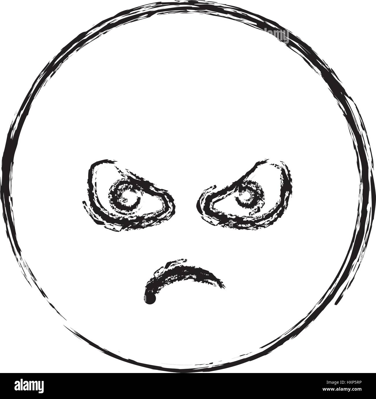 blurred silhouette emoticon furious face Stock Vector Image & Art - Alamy