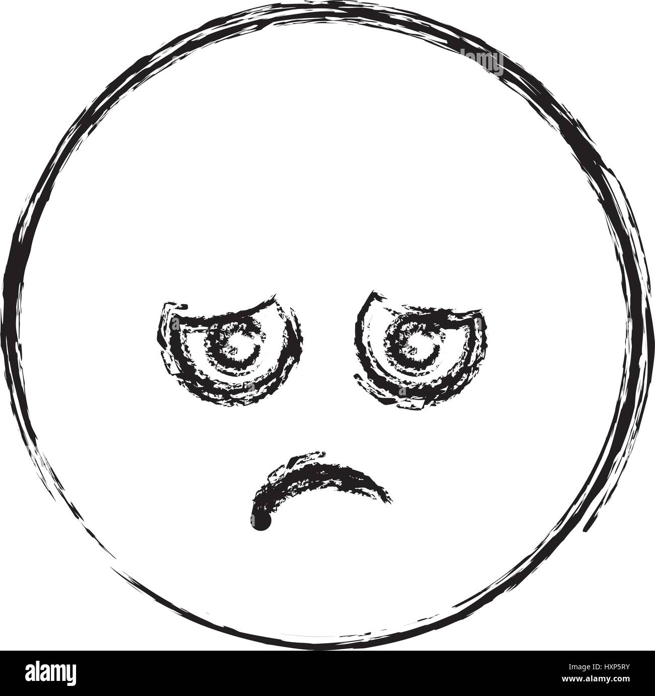 blurred silhouette emoticon sad face Stock Vector Image & Art - Alamy