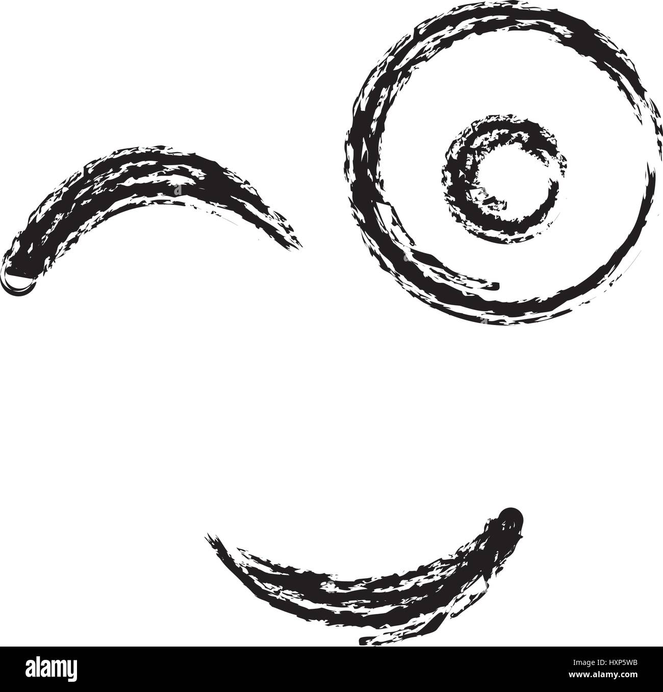 blurred silhouette emoticon winking expression Stock Vector Image & Art ...