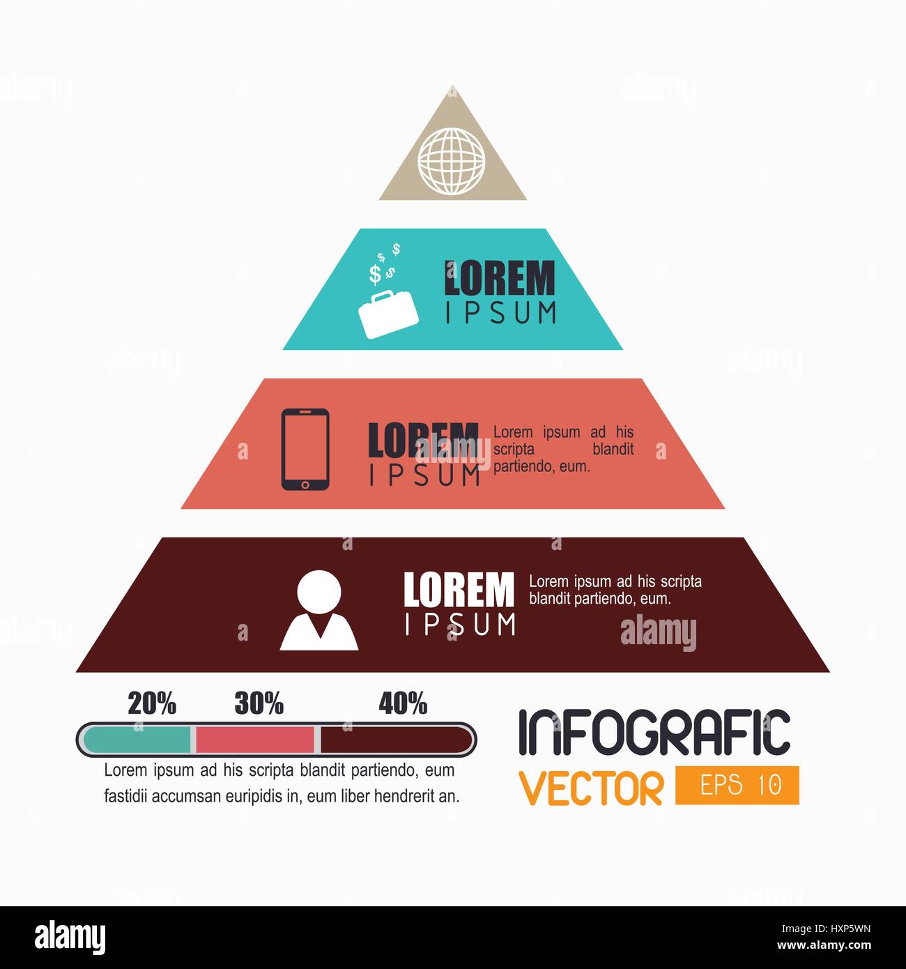 Business performance pyramid Stock Vector Images - Alamy