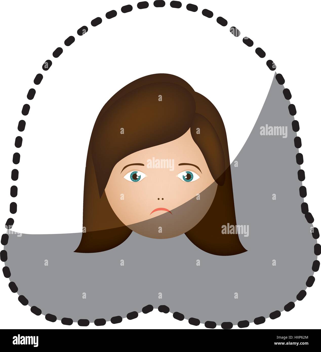 Animated Sad Girl Face