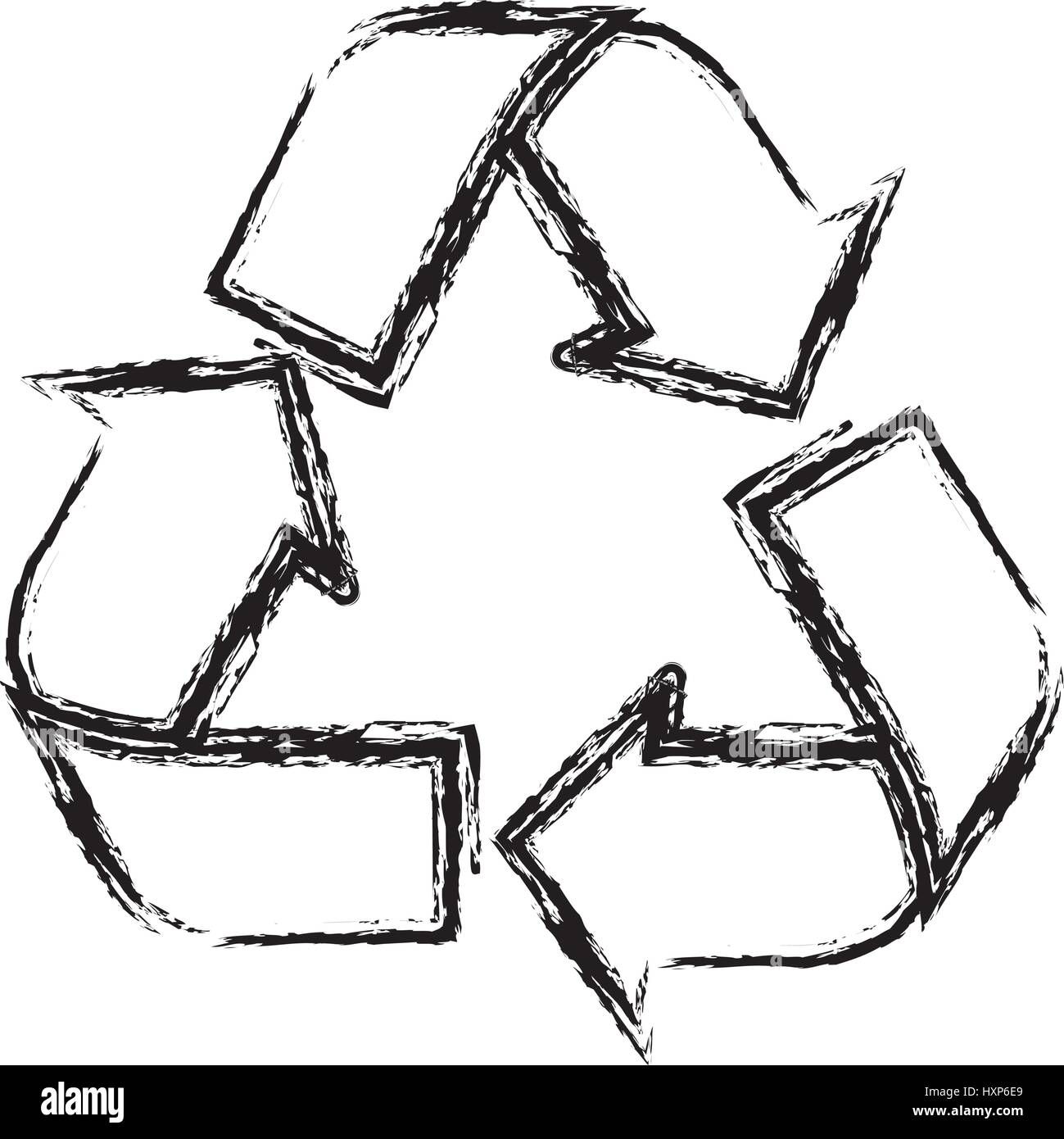 sketch of recycling symbol with arrows Stock Vector Image & Art - Alamy