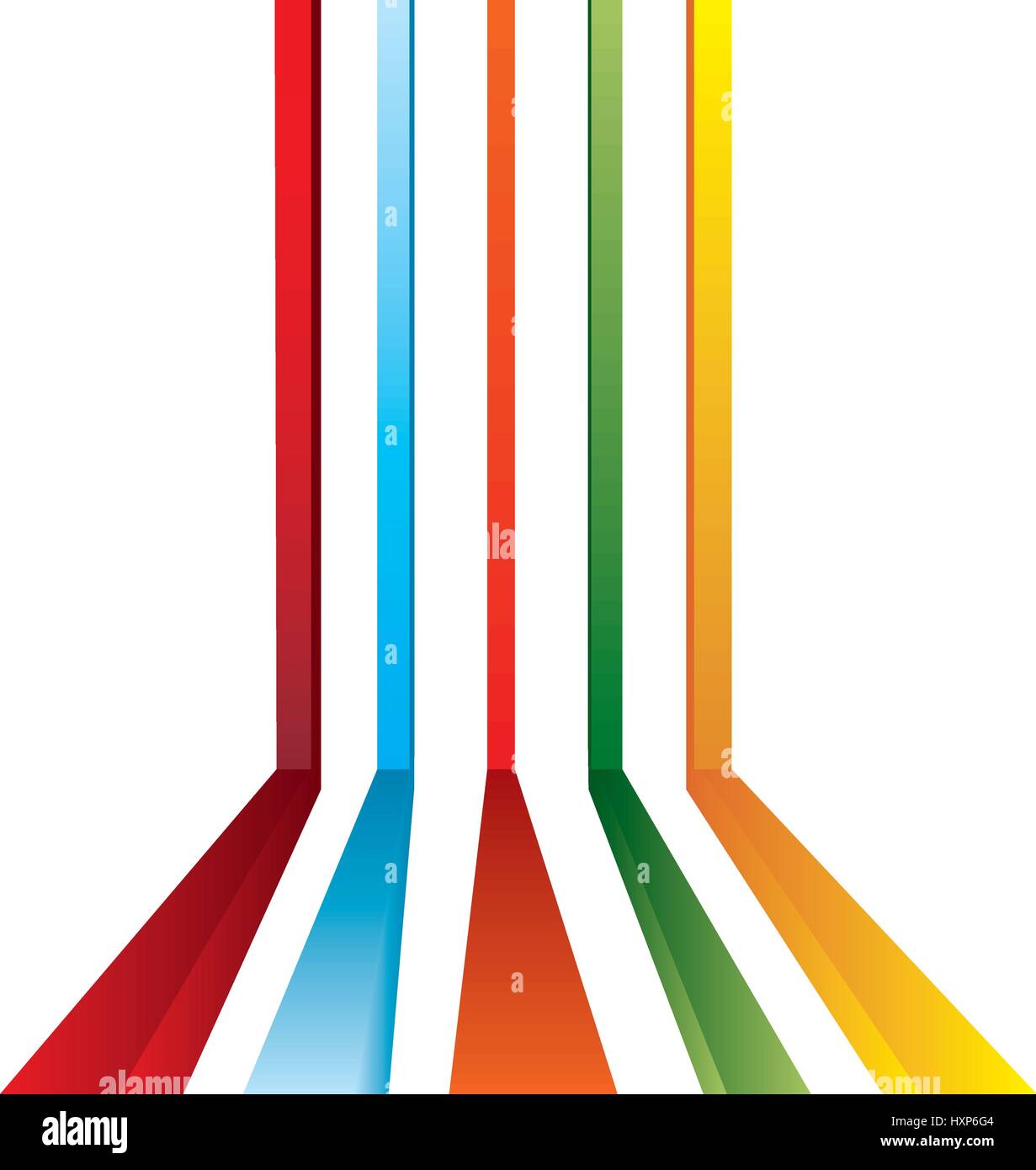 Abstract background with colored tridimensional strips Stock Vector ...