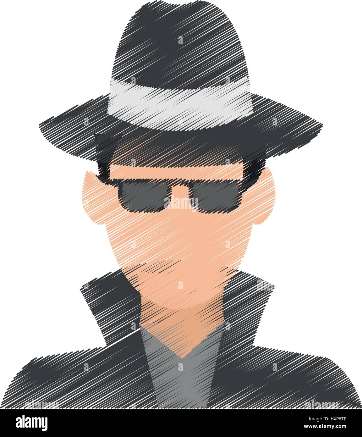 suspicious looking man criminal icon image Stock Vector Image & Art - Alamy