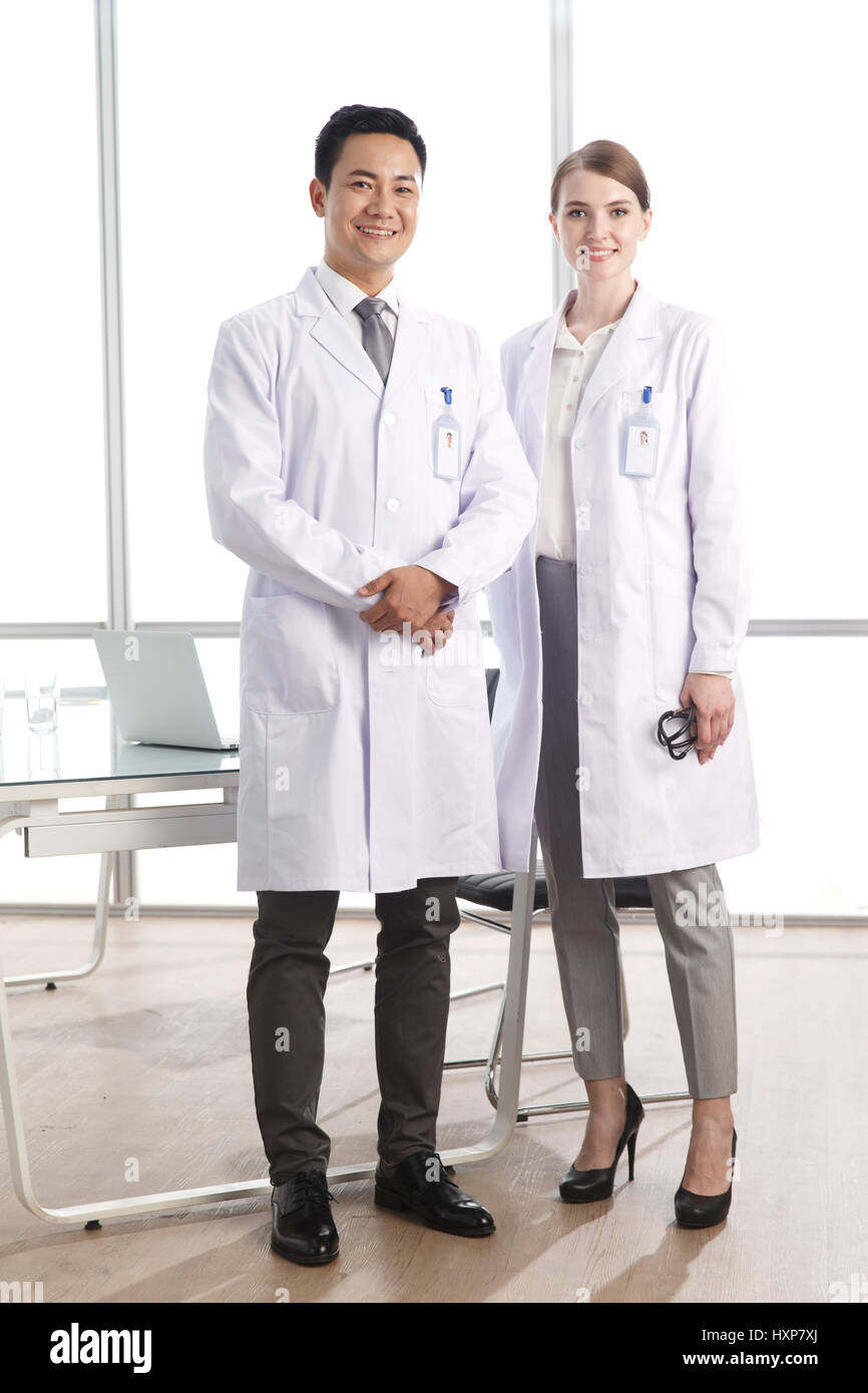 Portrait of two doctors Stock Photo - Alamy