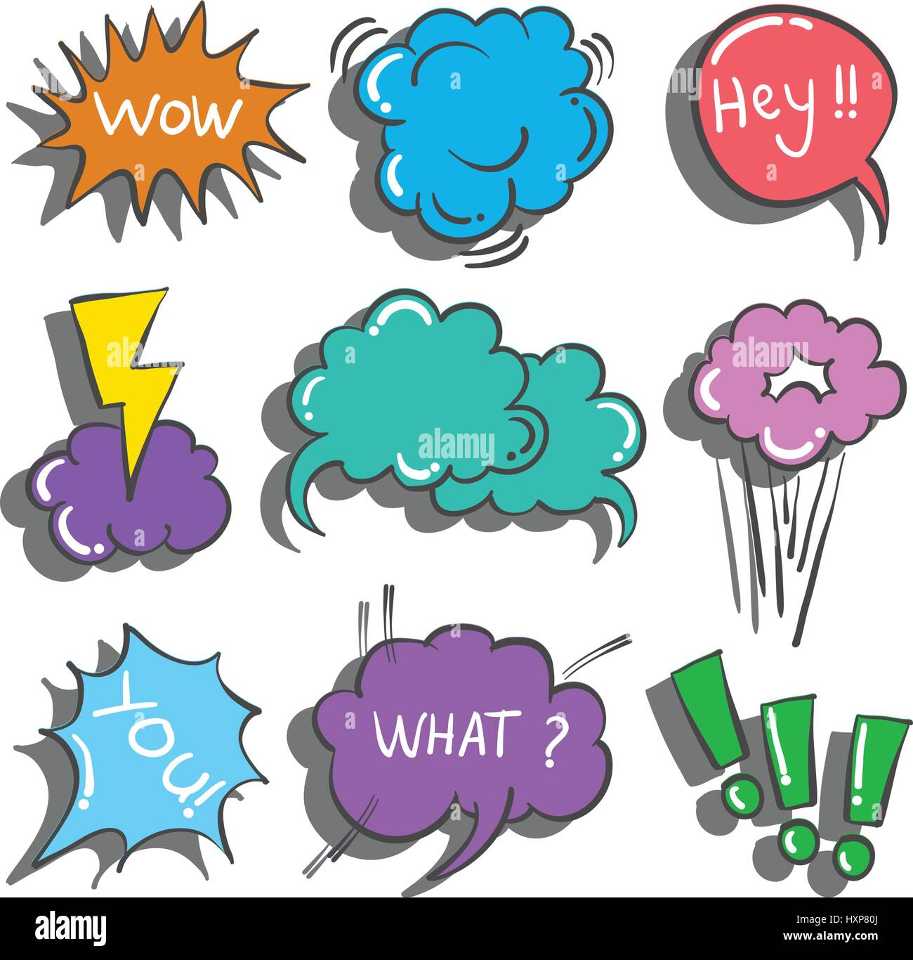 Collection stock of text balloon vector illustration Stock Vector Image ...