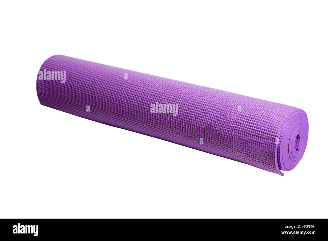 violet yoga mat on a white background ,isolated Stock Photo - Alamy
