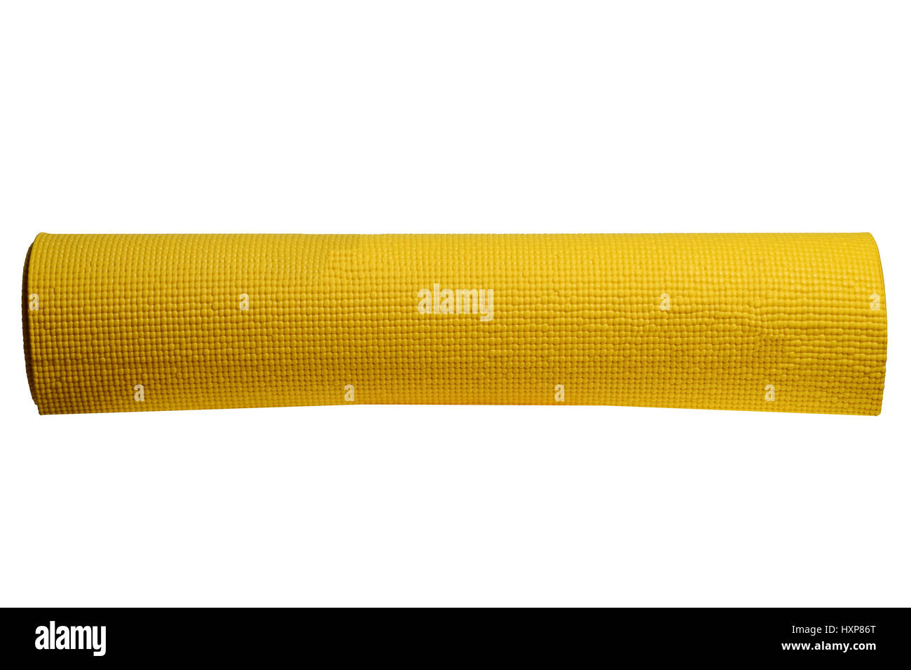 yellow yoga mat on a white background ,isolated Stock Photo - Alamy