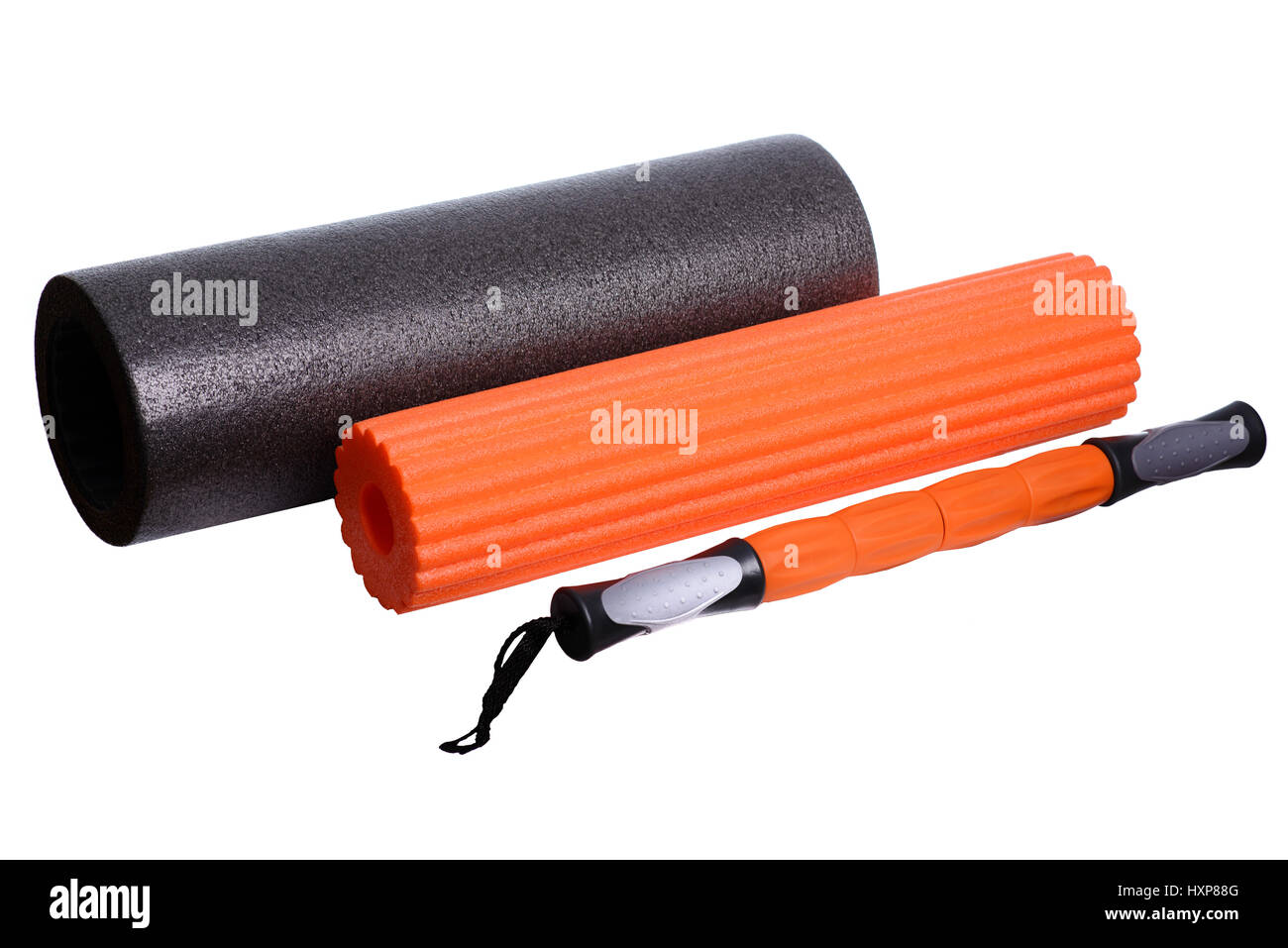 Foam Roller Gym Fitness Equipment Blue Isolated on White Background for ...