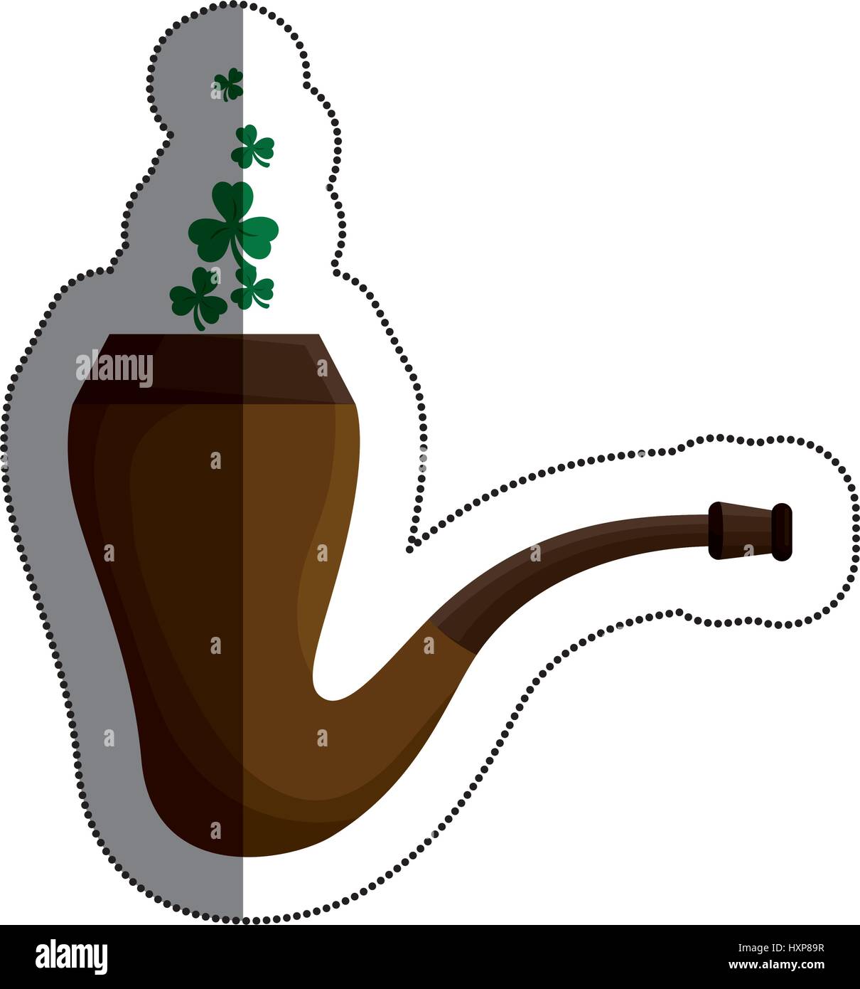 Wooden pipe smoking icon cartoon hi-res stock photography and images ...
