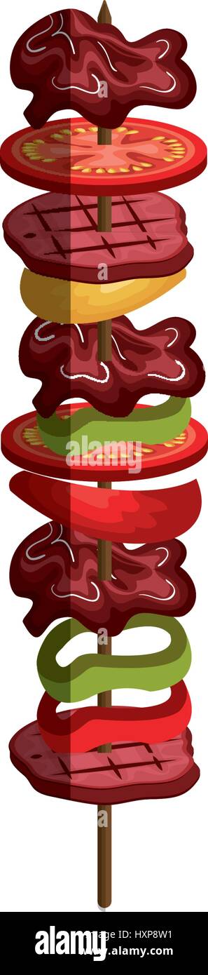 meat stick delicious food Stock Vector Image & Art - Alamy