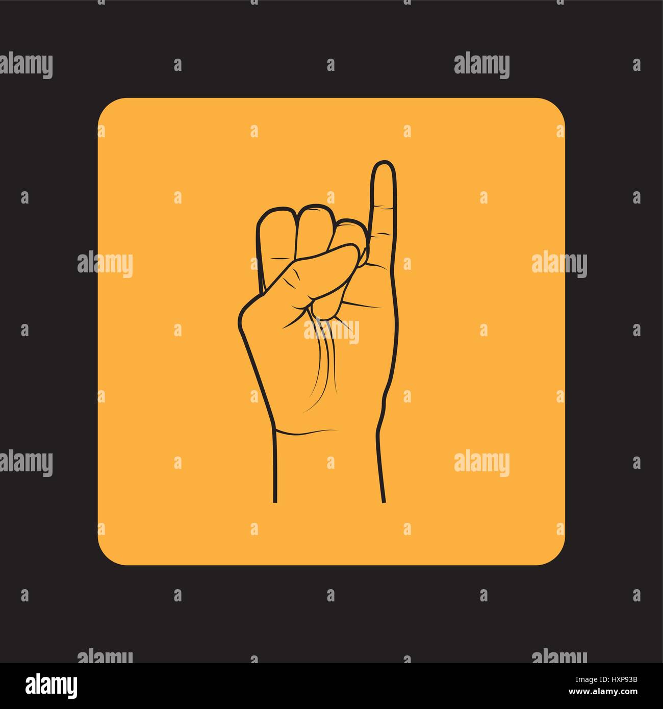 sign language design Stock Vector Image & Art - Alamy
