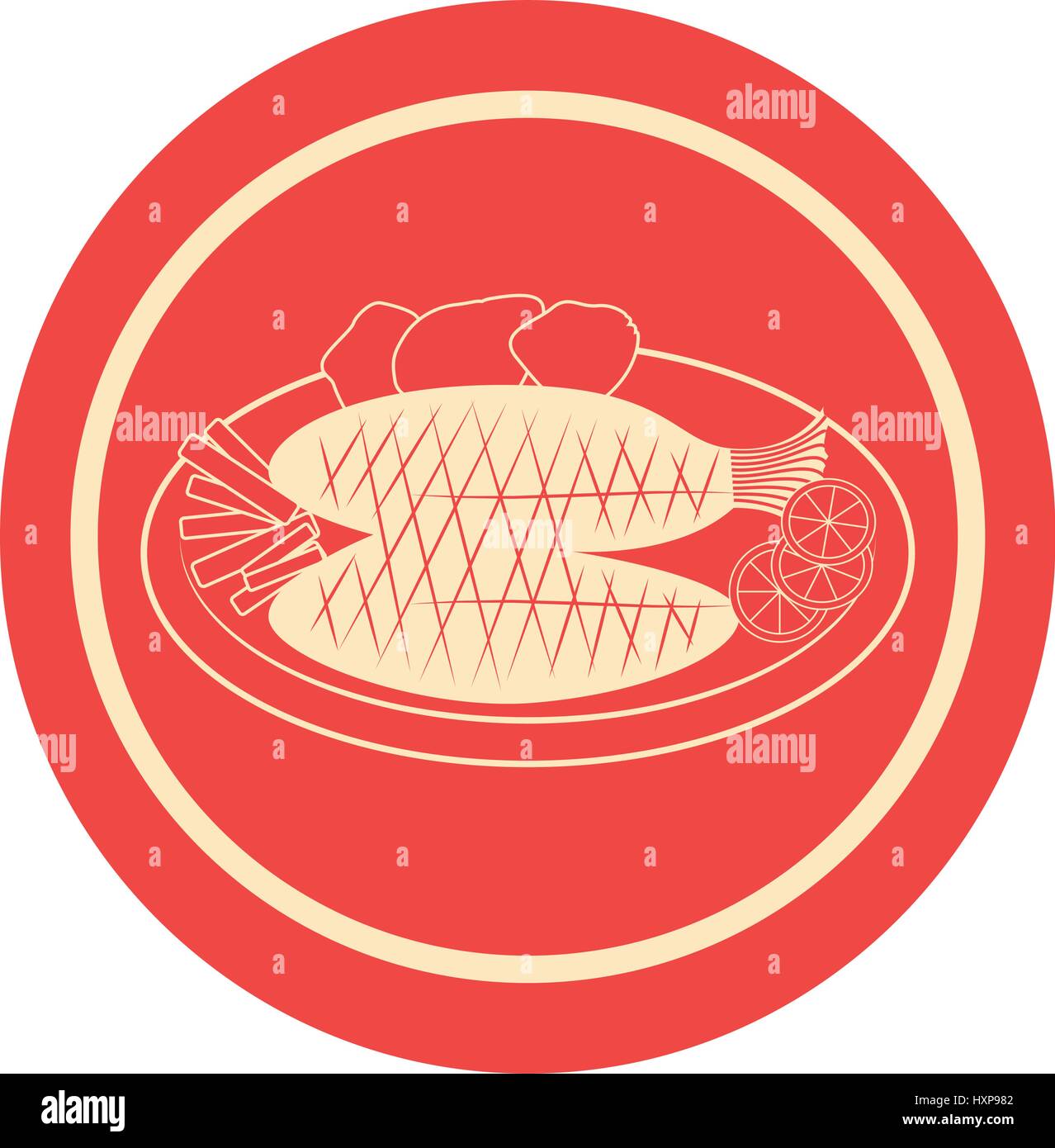 delicious fish sea food Stock Vector Image & Art - Alamy