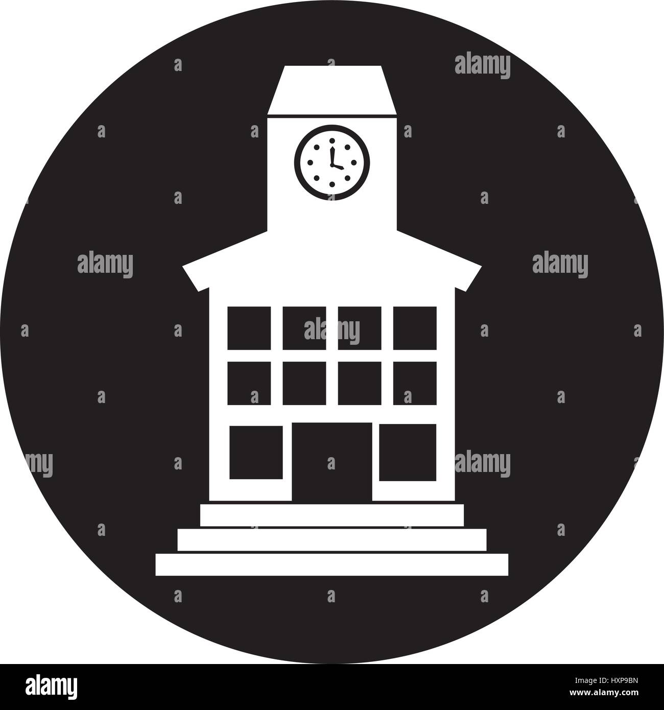 school building front icon vector illustration design Stock Vector ...