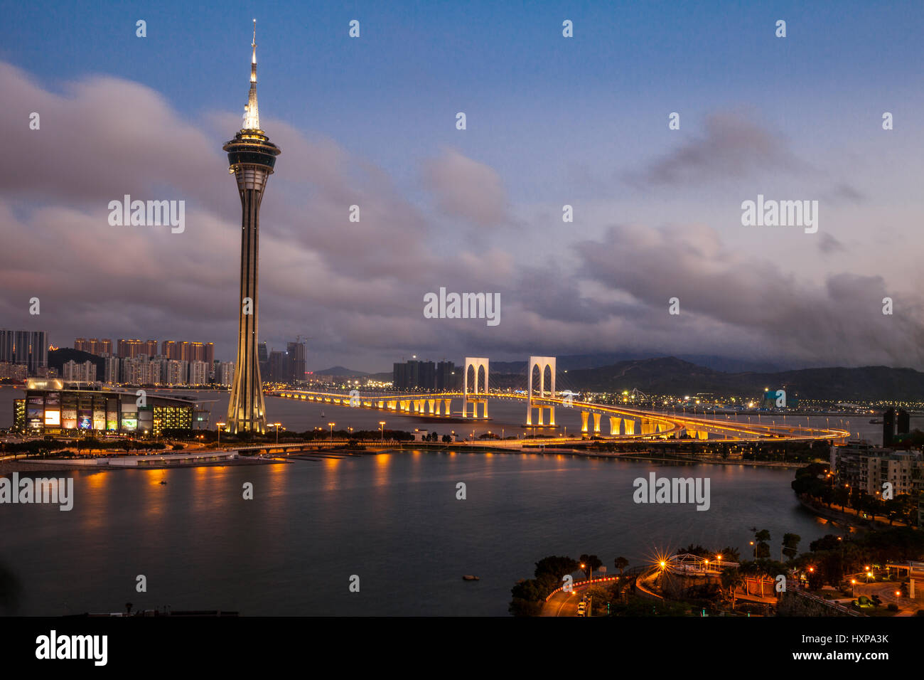 The night view of Macao City Stock Photo - Alamy