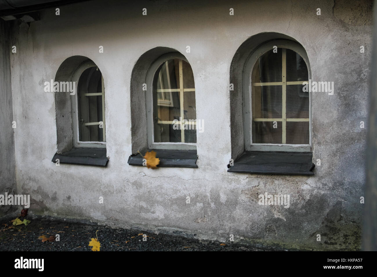 Three old windows Stock Photo - Alamy