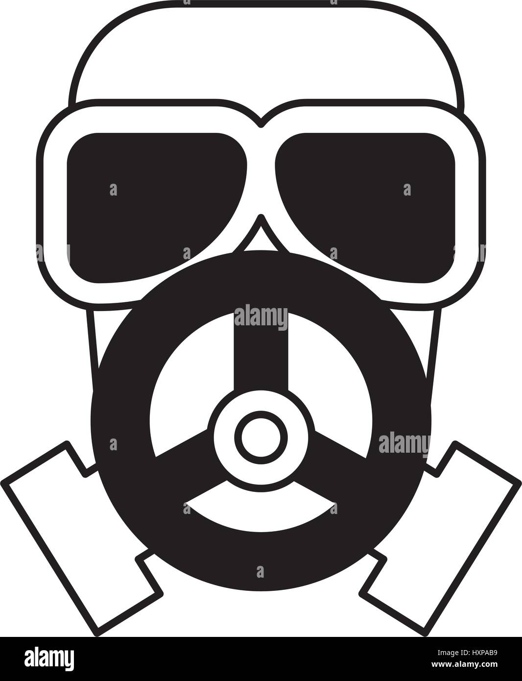 nuclear safety mask icon vector illustration design Stock Vector Image ...
