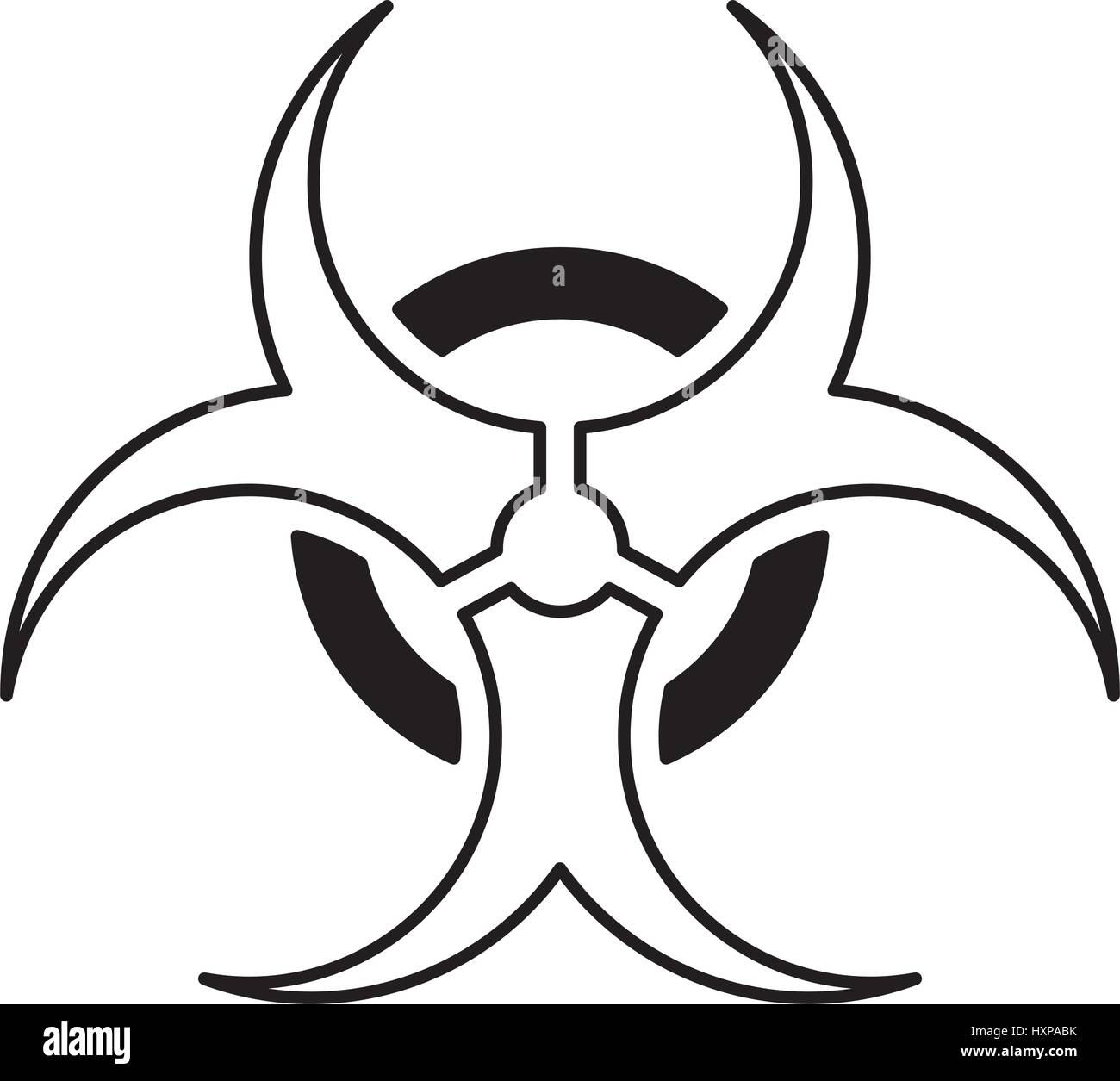 biohazard sign isolated icon vector illustration design Stock Vector ...