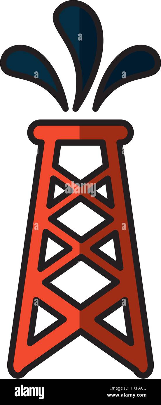 drilling oil tower icon vector illustration design Stock Vector Image ...