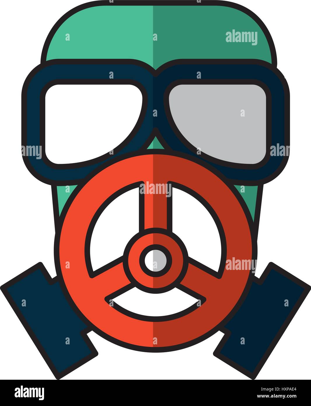 nuclear safety mask icon vector illustration design Stock Vector Image ...