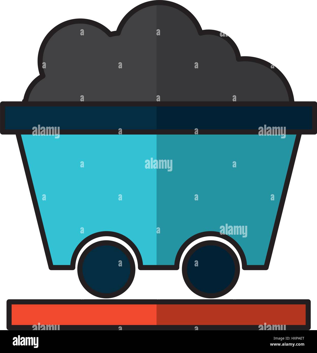 mine wagon isolated icon vector illustration design Stock Vector Image ...