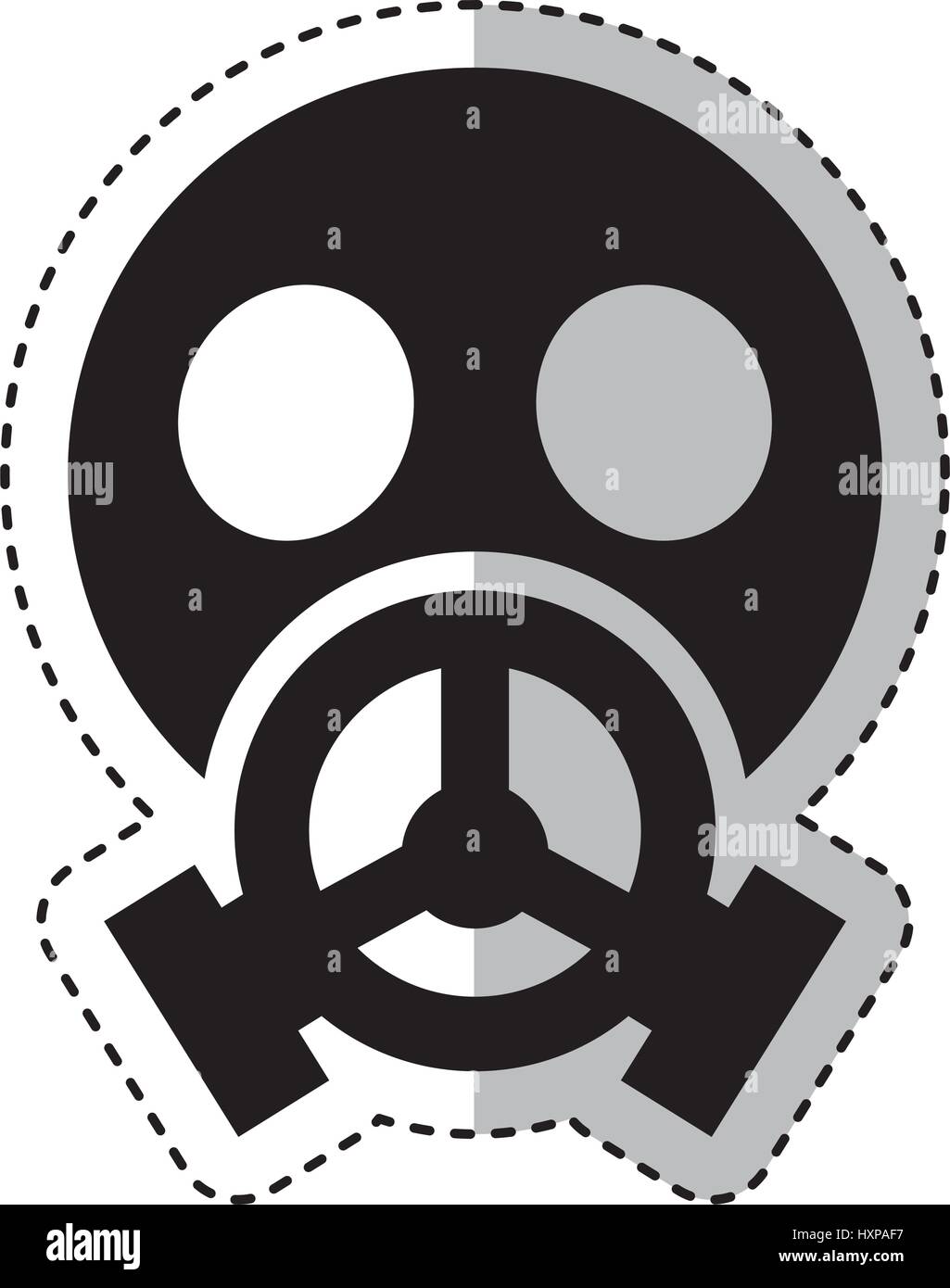 nuclear safety mask icon vector illustration design Stock Vector Image ...