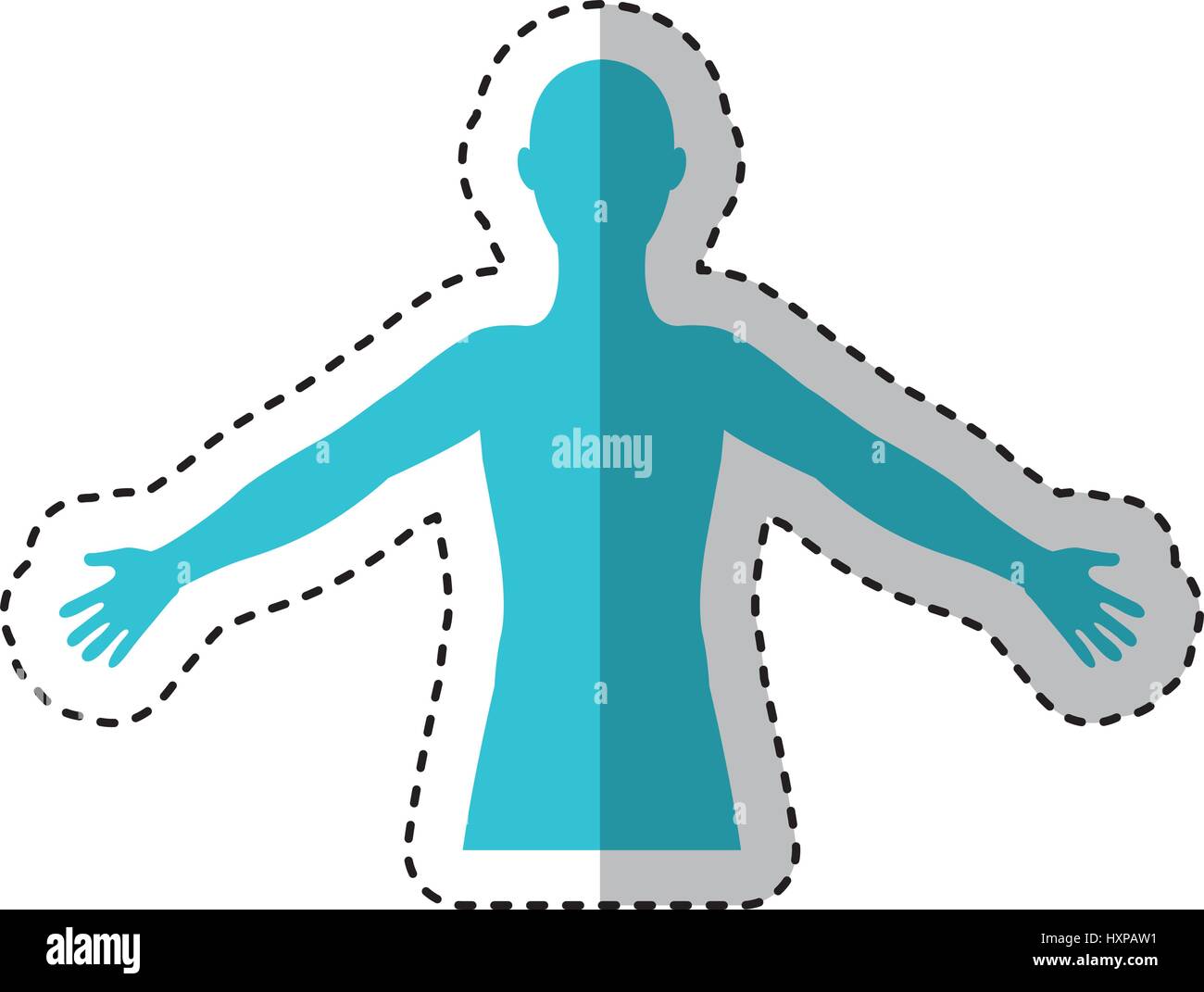 man anatomy silhouette isolated icon vector illustration design Stock ...